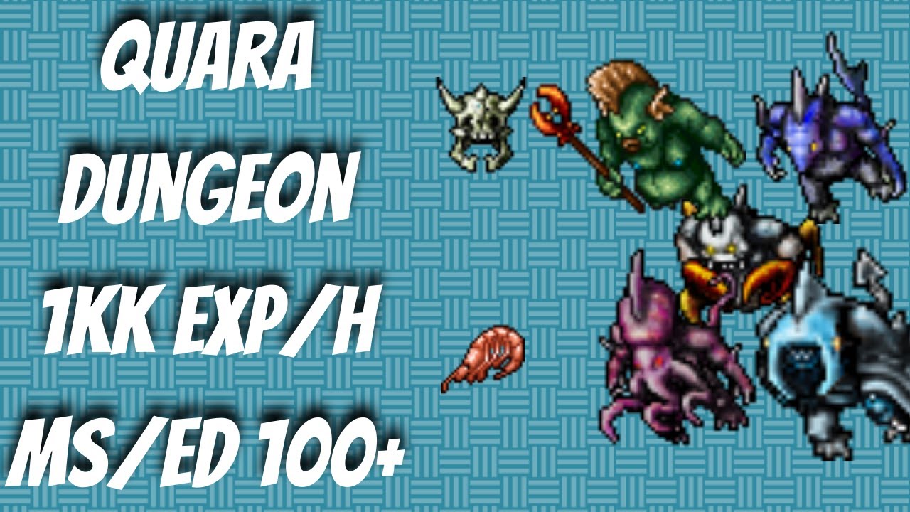 TIBIA CAÇADAS - ED/MS - [QUARA DUNGEON- 100+] - 1KK EXP/H - YouTube