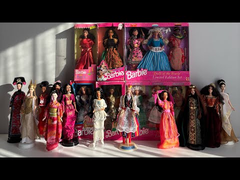1998 Polish Barbie розпаковка і огляд польської Барбі і прибирання на поличці з ляльками світу