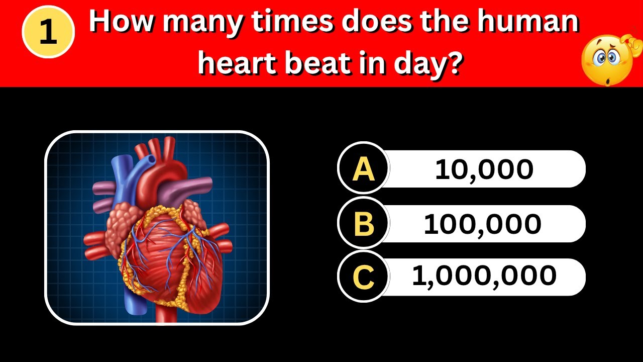 Top 20 GK question about human body || general knowledge questions and ...