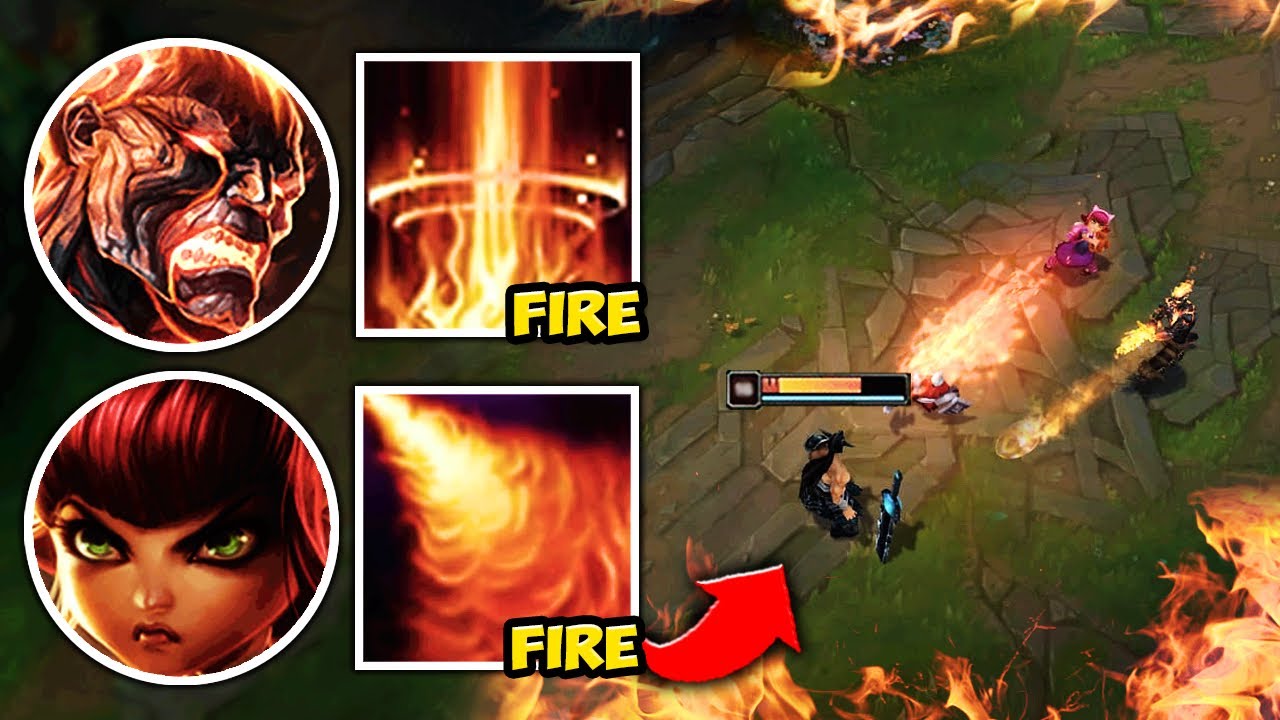 WE RAN THE FIRE COMP IN THE BOT LANE AND BURNED EVERYONE - League of ...