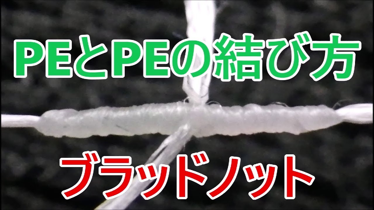 PEとPEの結び方【ガイド抜け重視ブラッドノット】結び方と強度20%アップ #PEライン同士の結び方 #PEライン ＃アメリカ結び - YouTube