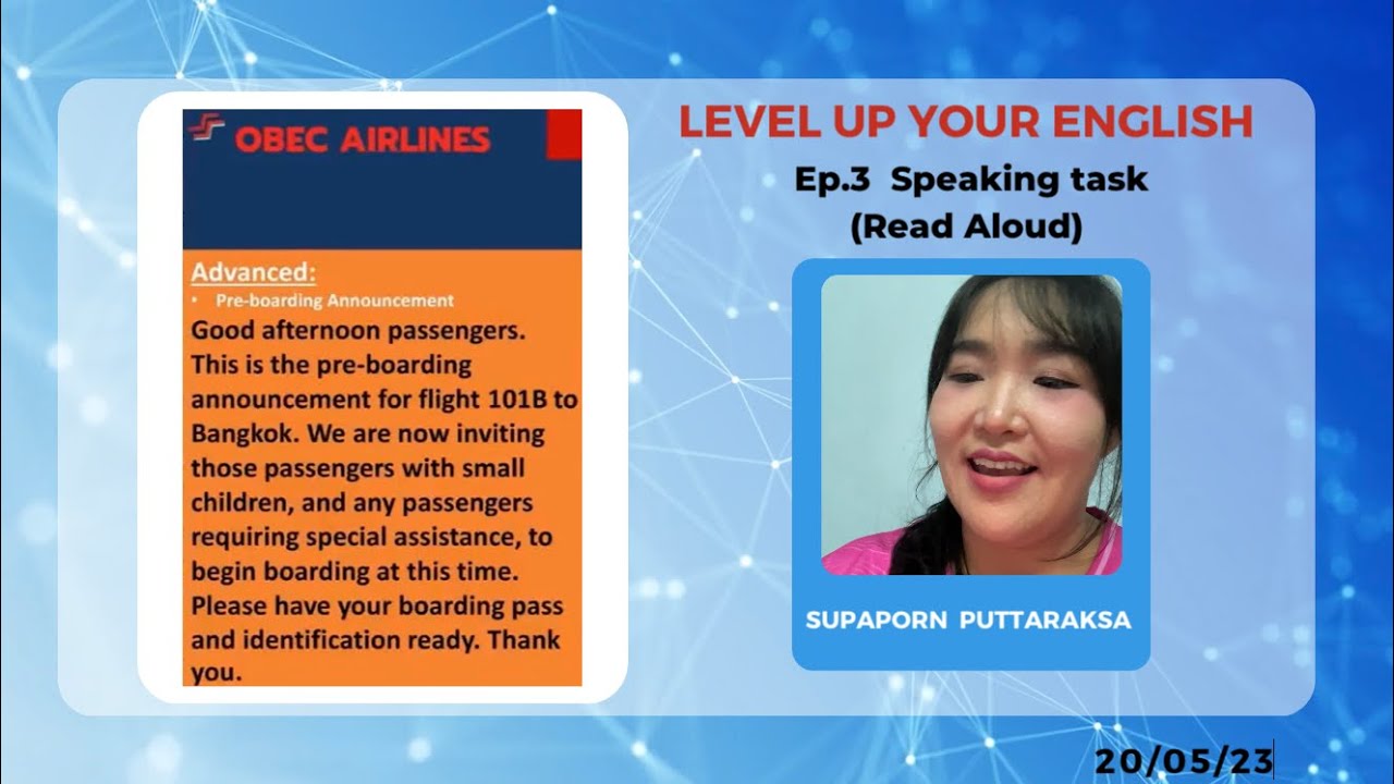 Level up your English ep.3 speaking task (read aloud) - YouTube