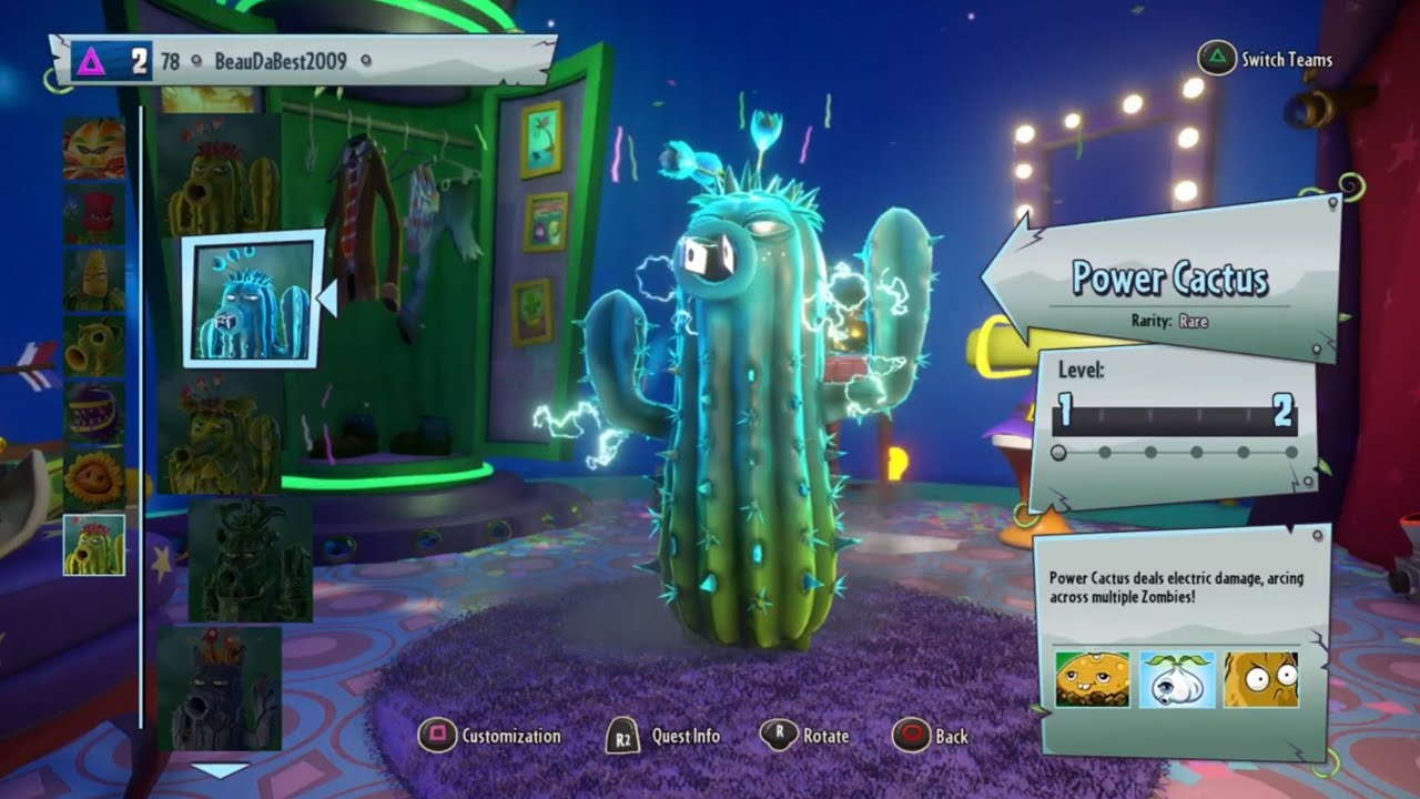 POWER CACTUS Gameplay Plants vs Zombies GW2 - YouTube