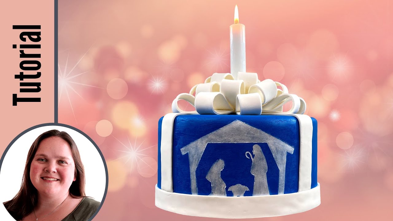Simplest Christmas Nativity Scene Cake Tutorial - YouTube