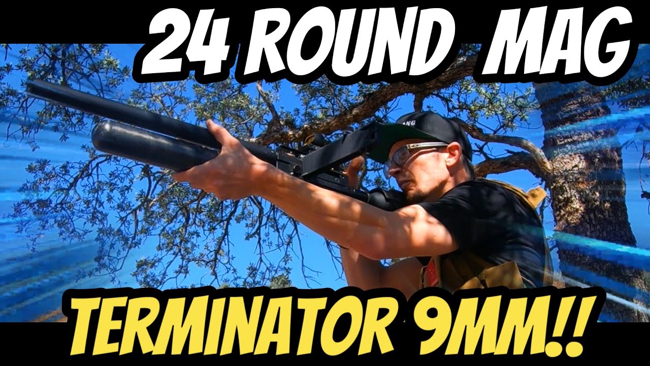 EXTENDOS in the TERMINATOR 9mm! AEA Terminator 357 SEMI AUTO PCP AIRGUN ...