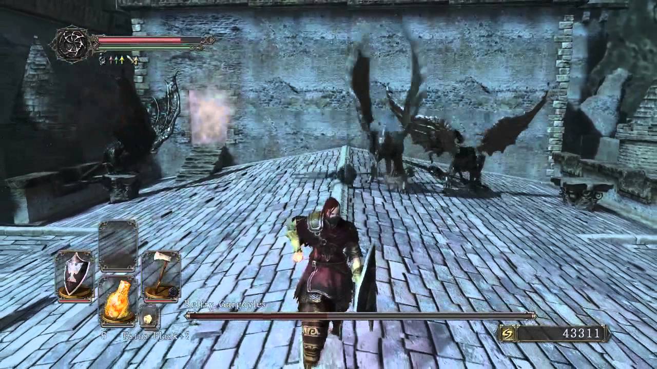 Belfry Gargoyles - Dark Souls 2 Soul Level 1 Solo Playthrough - YouTube