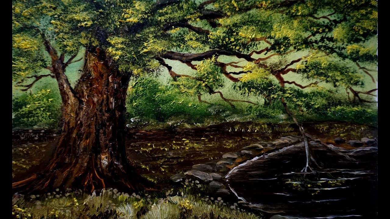 How to Paint a Tree_Oil Painting Landscape_EasyTutorial - YouTube