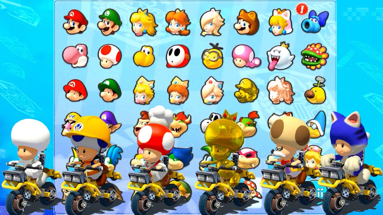 Mario Kart 8 Deluxe All Outfit Toad The best racing games on Nintendo ...
