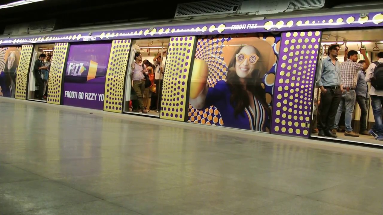 Frooti Fizz Delhi Metro Train Wrap. - YouTube