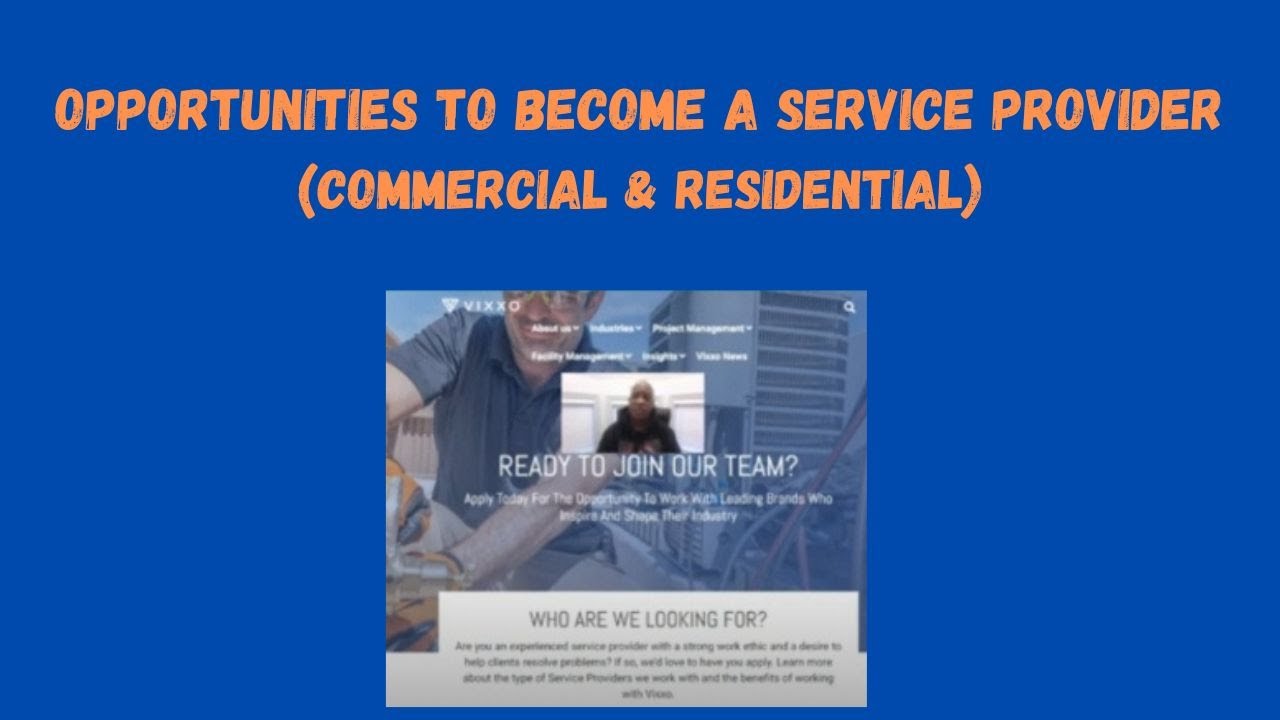 Opportunities to Become a Service Provider (Commercial & Residential ...