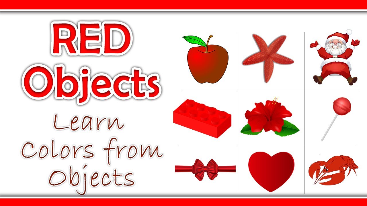 RED colour | Things That Are Red I Colour RED | Red colour objects # ...