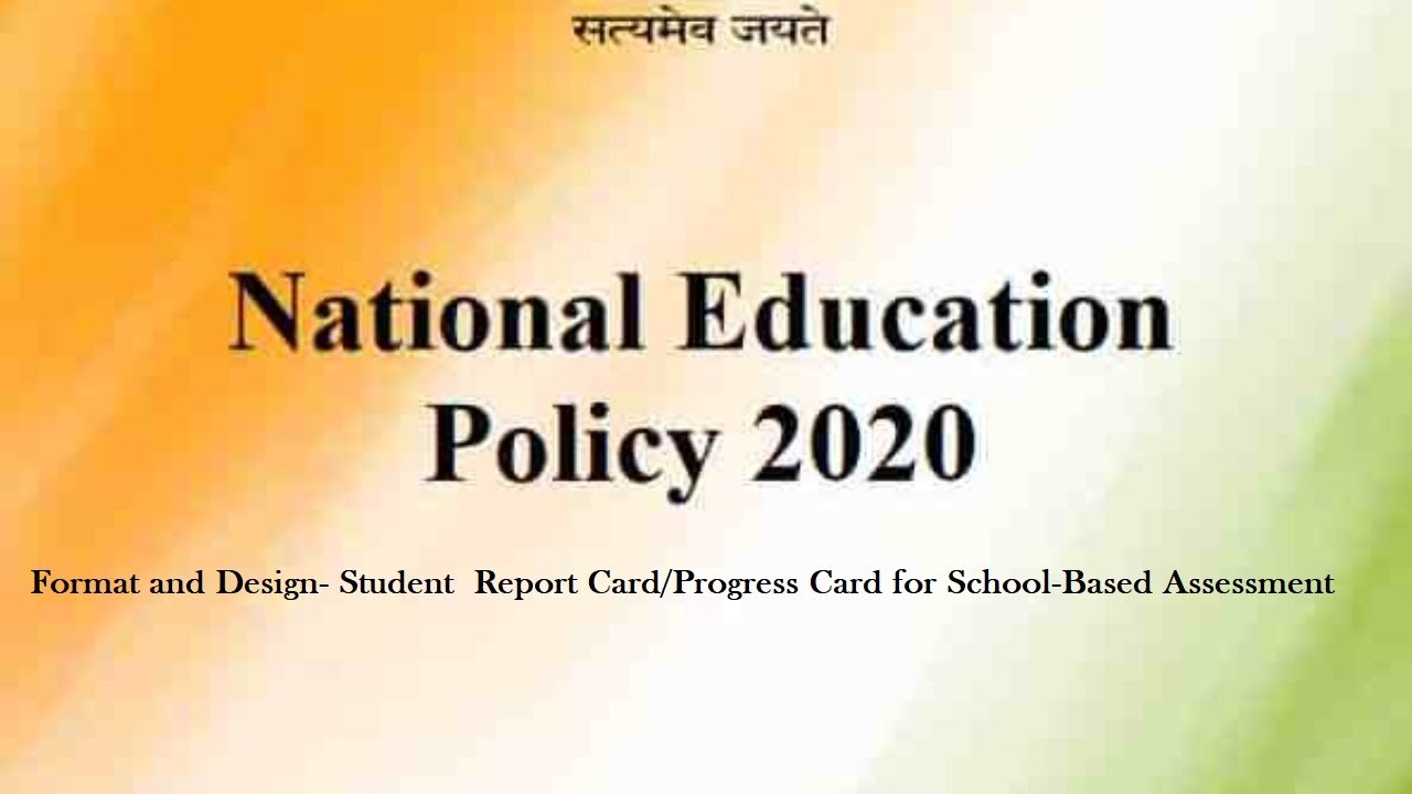 Format and Design of Student Report Card/Progress Card for School-Based ...