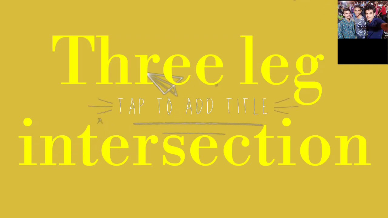 Three leg intersection - YouTube