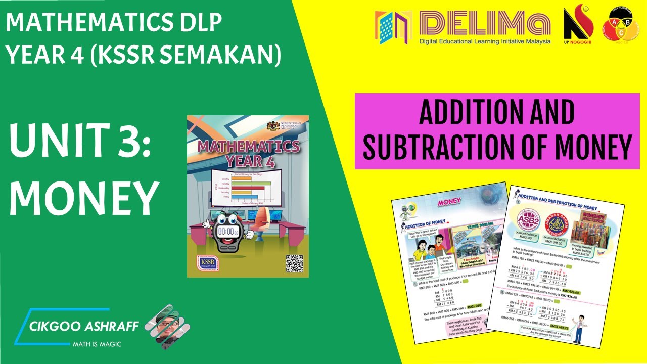 MATHEMATICS DLP || YEAR 4 || UNIT 3 || MONEY || ADDITION AND ...