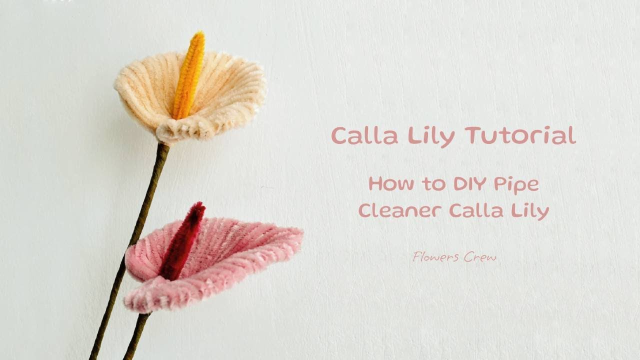 Calla Lily DIY Tutorial: How to Make Calla Lily Flower with Pipe ...