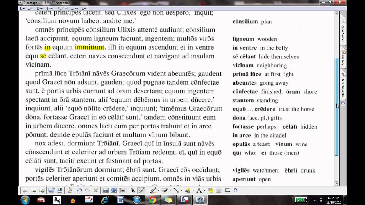 Chapter 9 First Passage, Latin and English - YouTube
