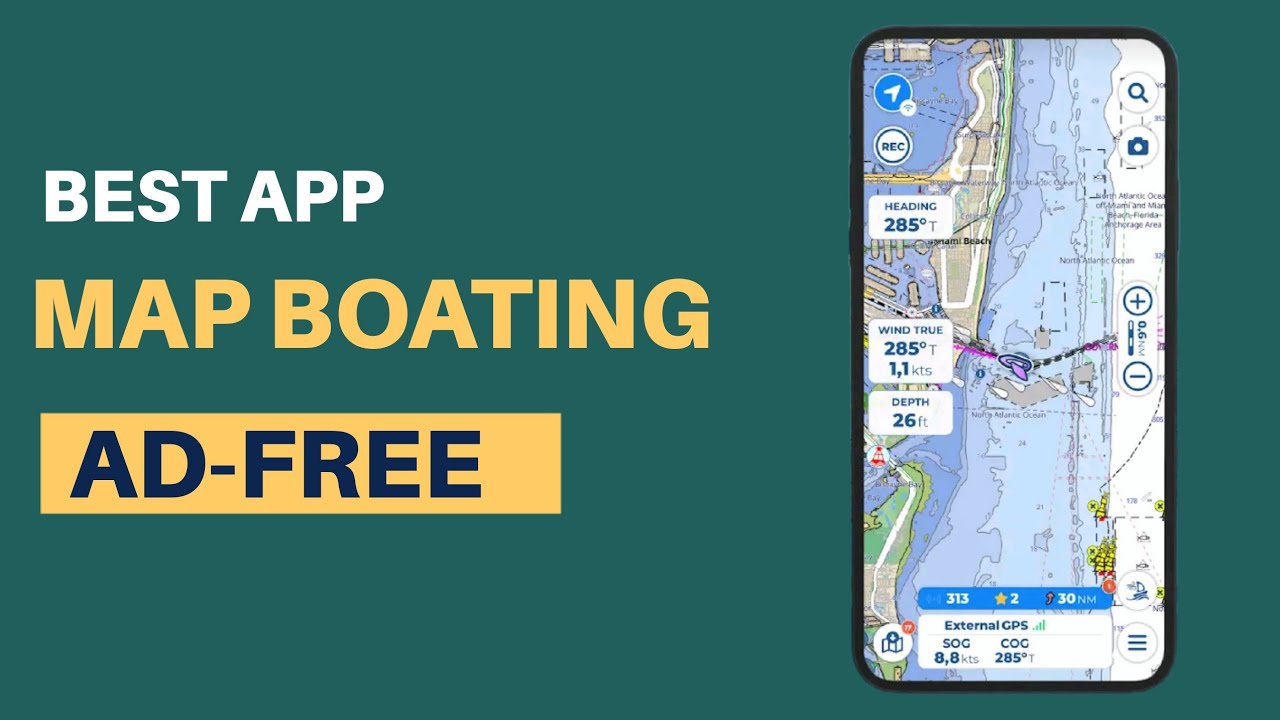 Best Free Map Boating App for Android - YouTube