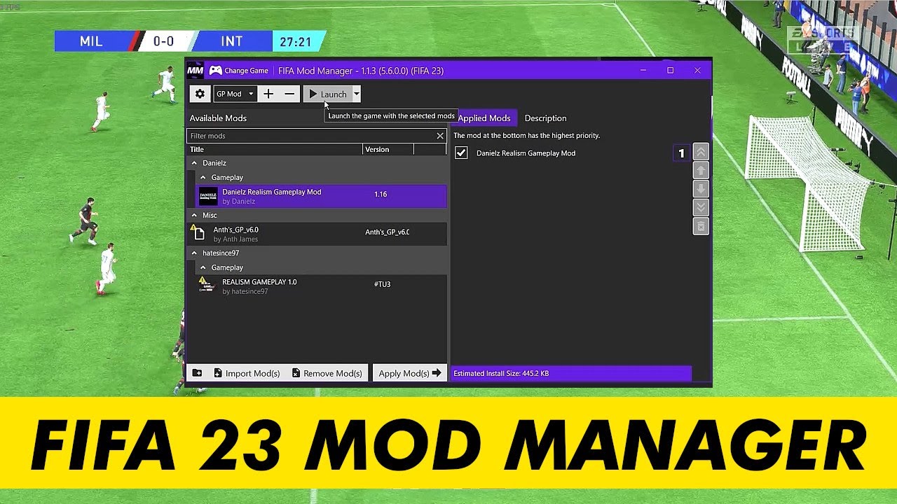 FIFA 23 Gameplay Mod PC TUTORIAL DASAR - YouTube