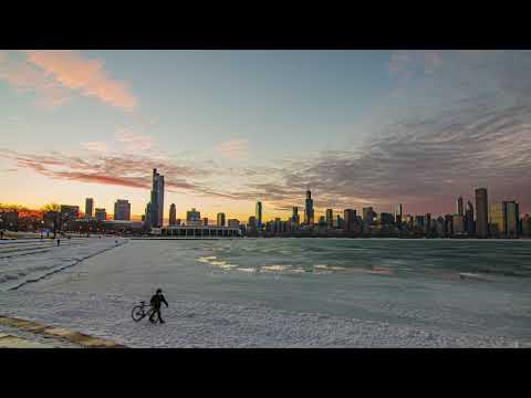 Amazing Chicago Sunset from Adler Planetarium.