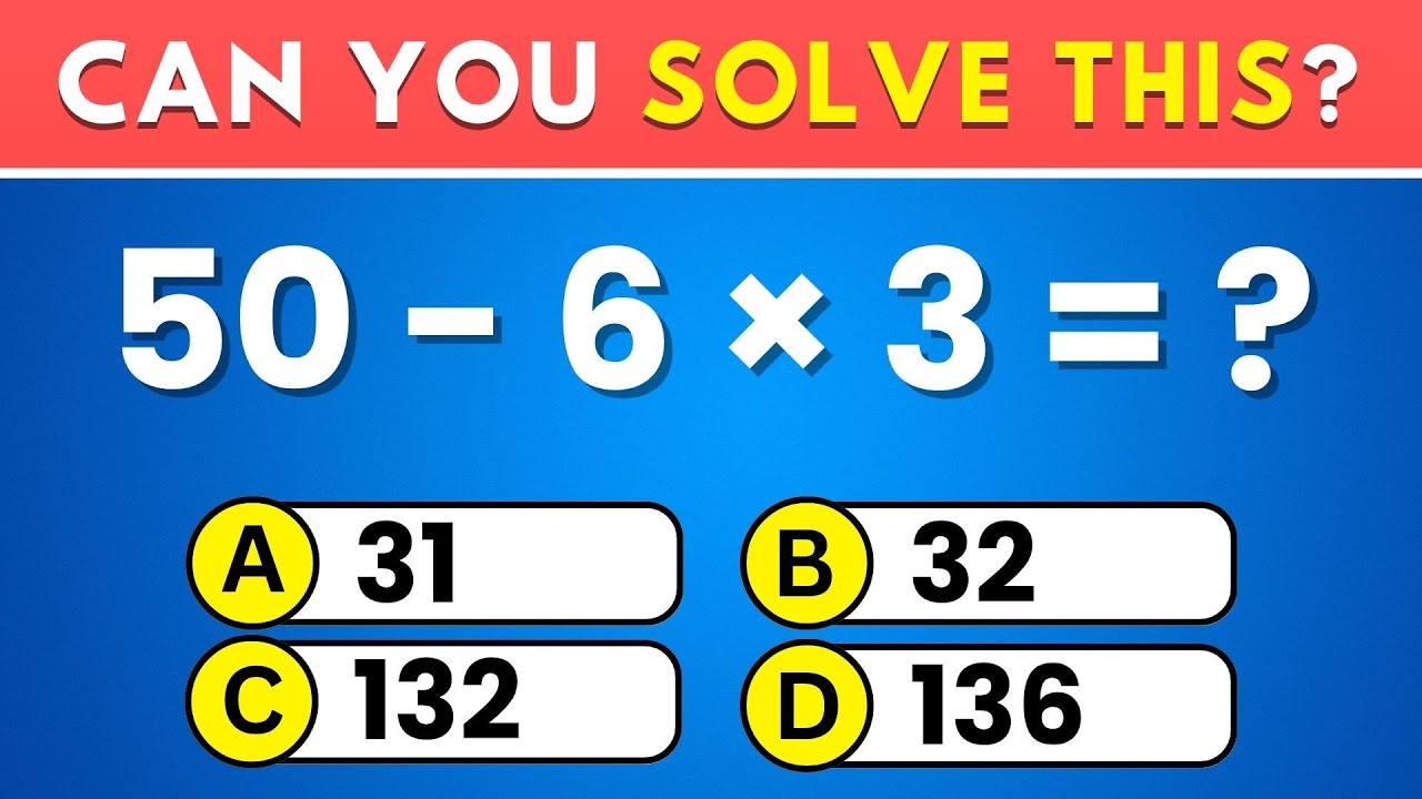 Can You Solve These 30 Math Questions? 🤔 Ultimate Trivia Challenge! 🧠 ...