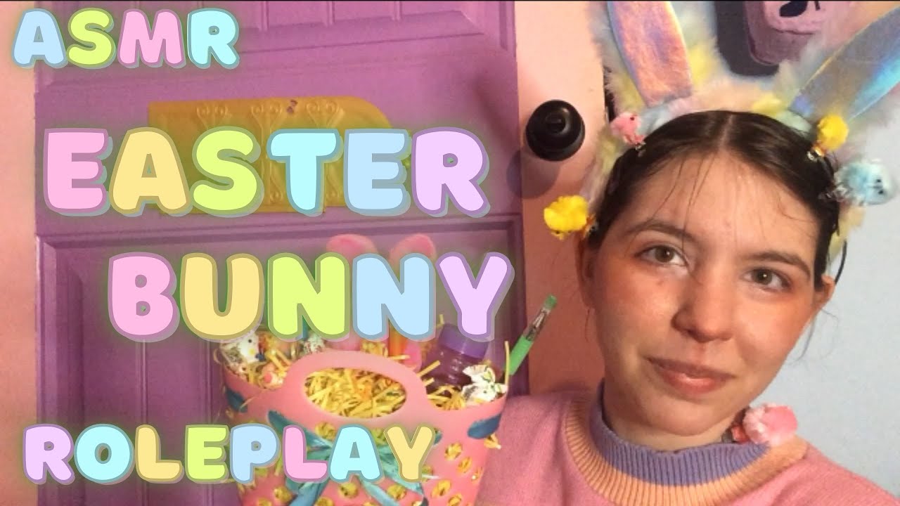 ASMR Easter Bunny Roleplay! (soft talking, crinkly triggers, tapping ...