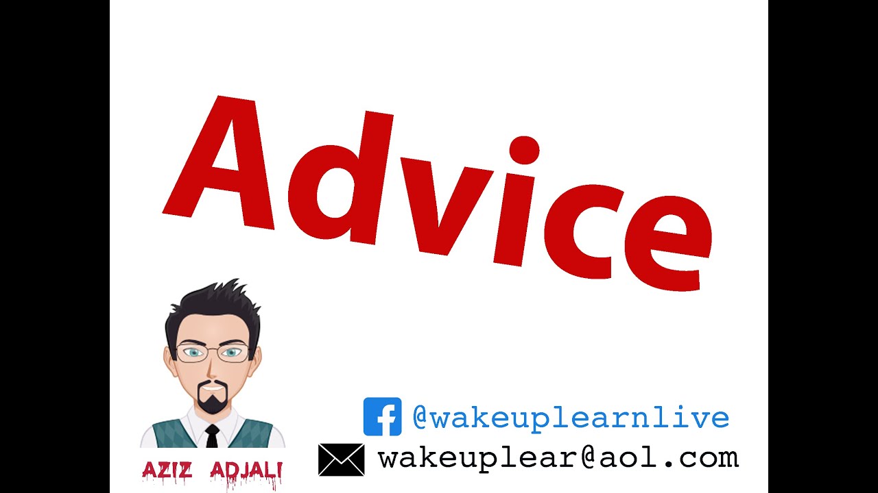 05 Advice (English Grammar and usage) - YouTube