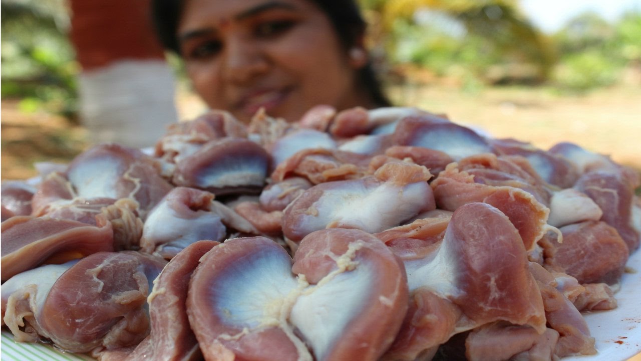 TASTY CHICKEN GIZZARD FRY IN VILLAGE STYLE | VILLAGE FOOD - YouTube