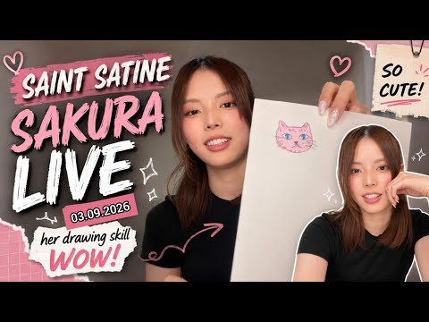 [ENG SUB] SAKURA WEVERSE LIVE (DRAWING SKILLS) 2026.09.03💖😘