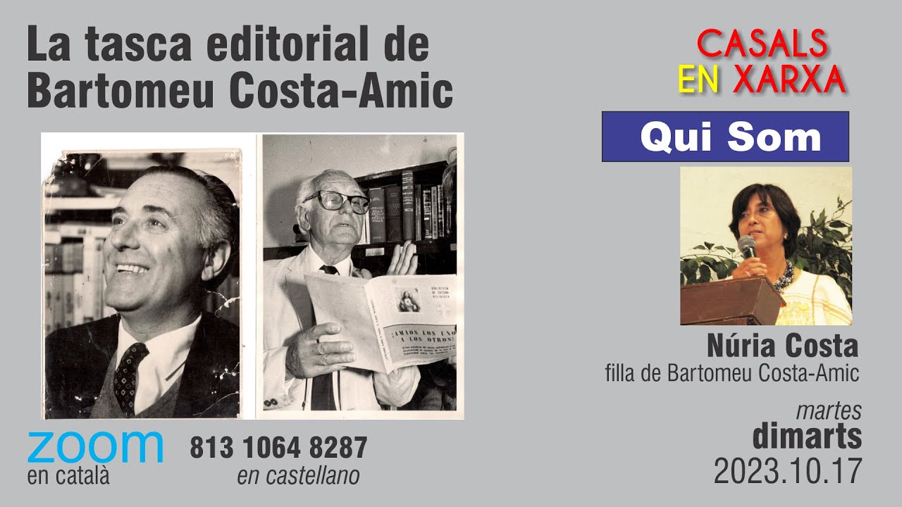 QUI SOM! | Núria Costa | La tasca editorial de Bartomeu Costa-Amic ...