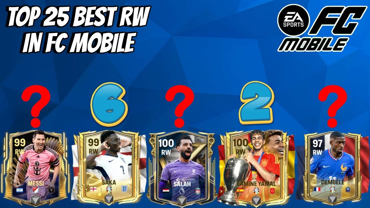 FC MOBILE TOP 25 BEST RW IN THE GAME - YouTube