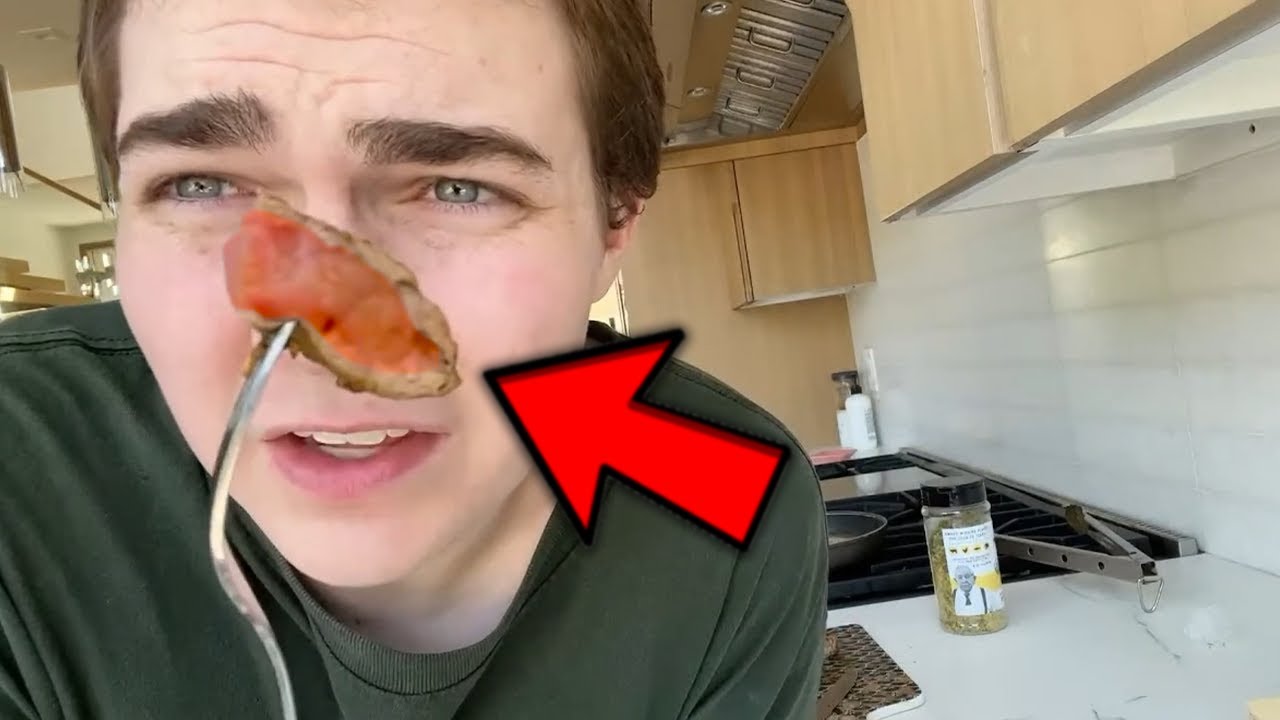 steak eats RAW meat and almost DIES - YouTube