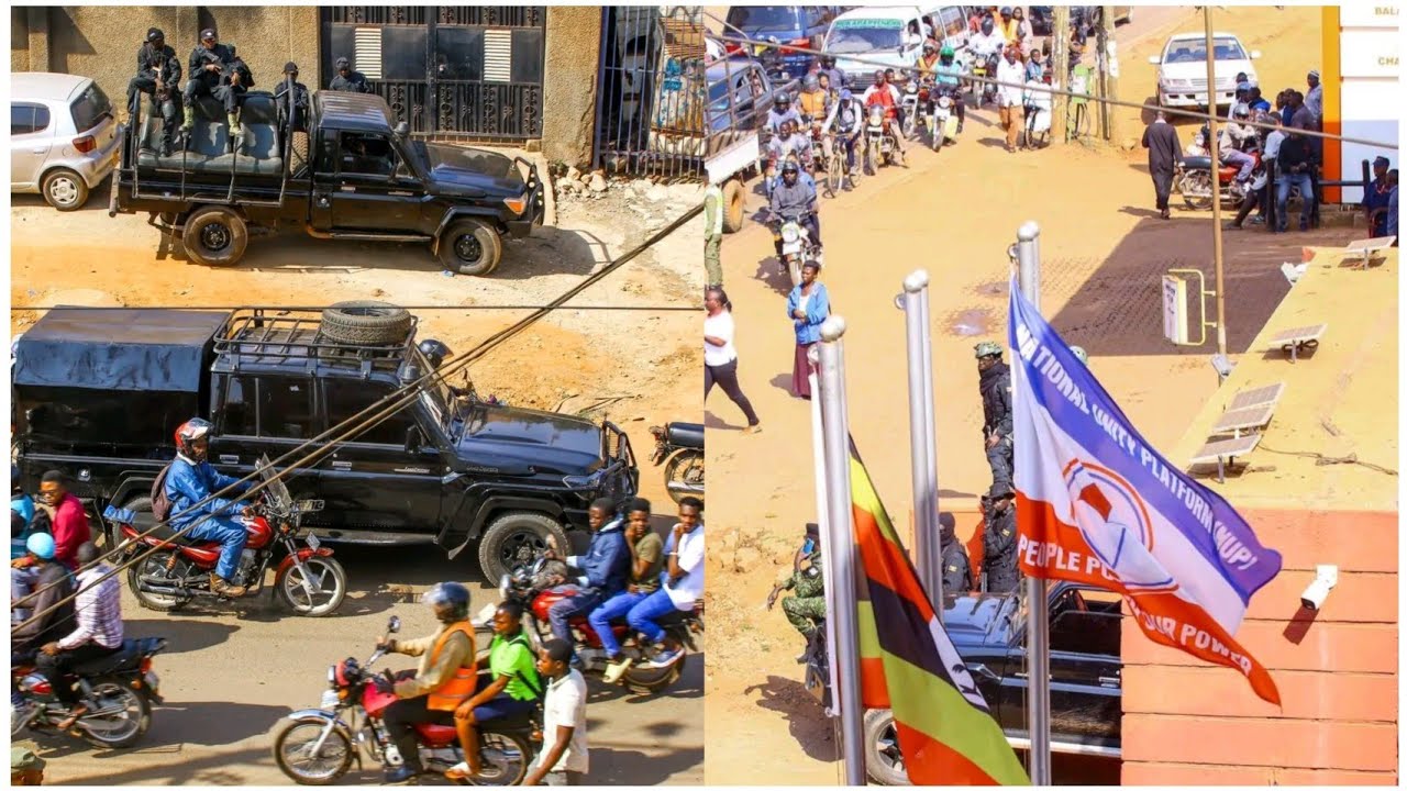 Heavy Raid at NUP HQ! Armed Forces & Drones Swarm—Bobi Wine: "We Stand Unshaken!" - YouTube