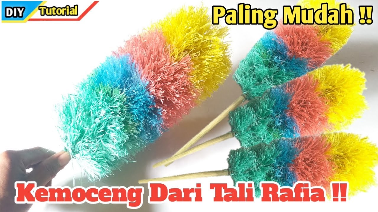 Cara Membuat Kemoceng/Sulak Dari Tali Rafia - YouTube