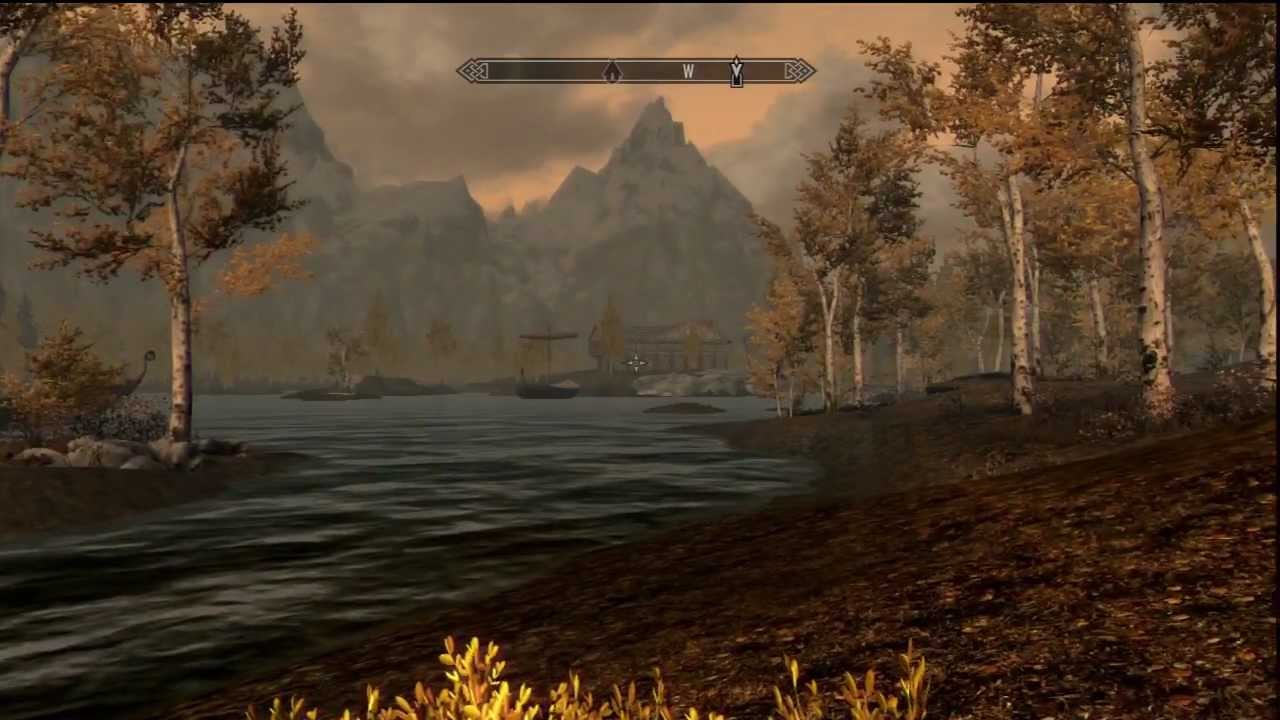 Skyrim LIVE Gameplay - How to Fish - Underwater Swimming - YouTube