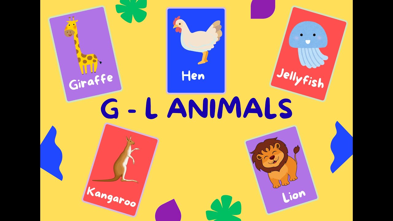 Learn Animal Names G–L | Alphabet Animals for Kids | Learn English ...