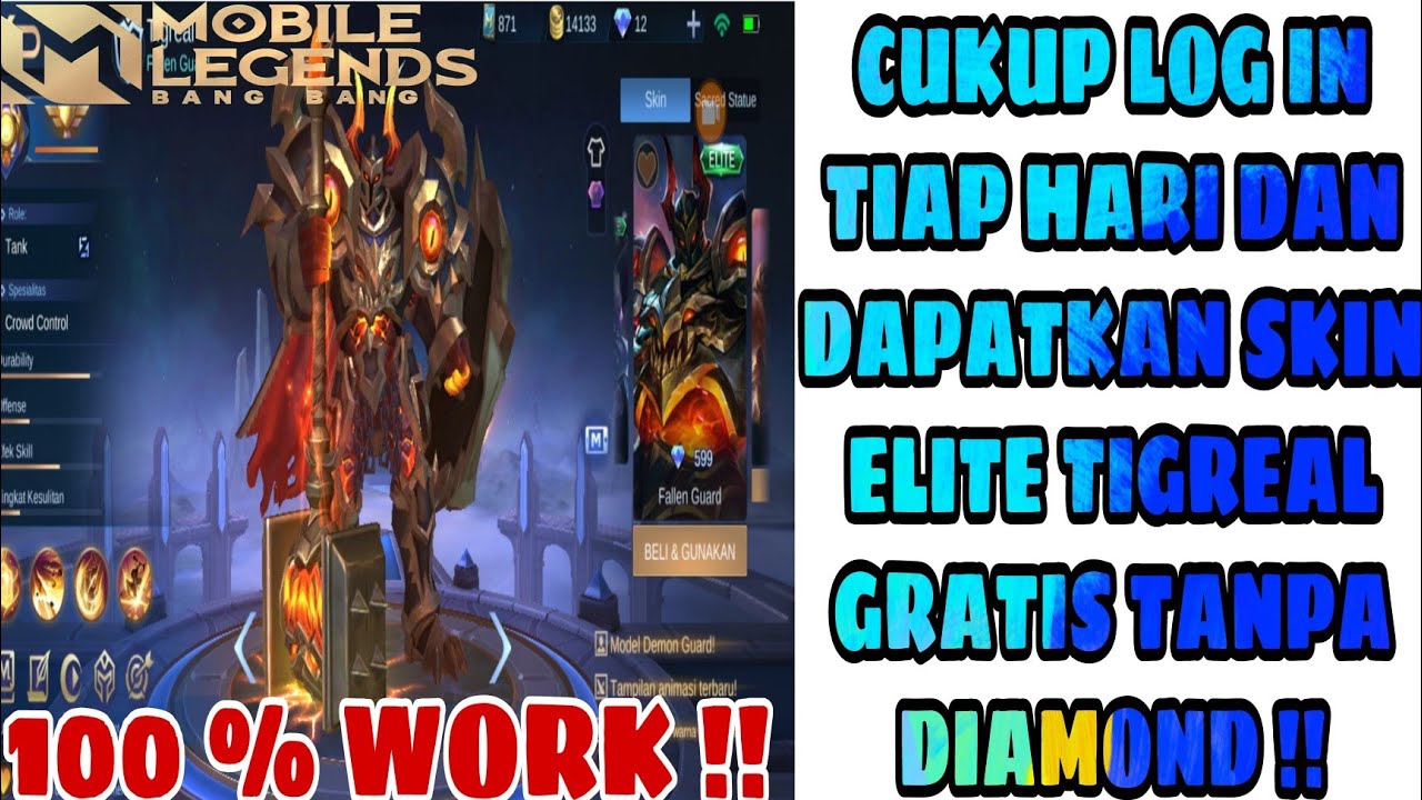Cara mendapatkan skin elit tigreal " Fallen Guard " Gratis tanpa ...