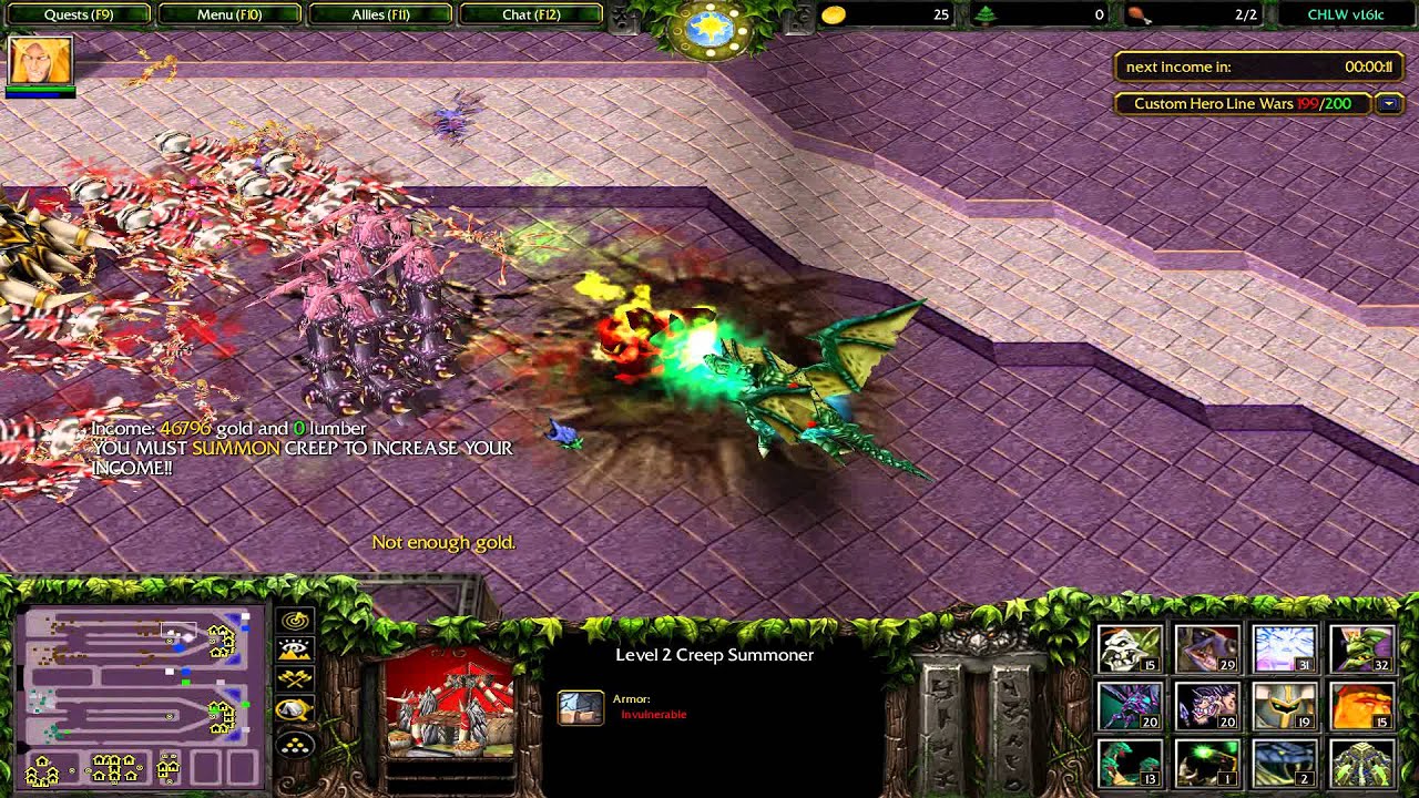 Warcraft III: Frozen Throne - Custom Hero Line Wars (vers 1.61c ...