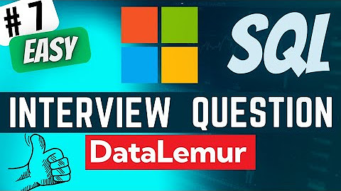 DataLemur SQL Easy - YouTube