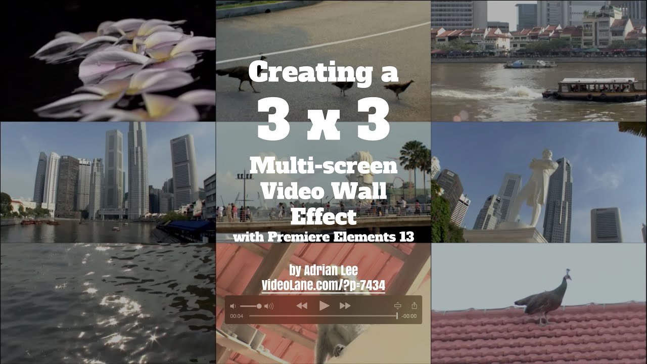 How to Create a Video Wall Effect in Premiere Elements 13 - YouTube