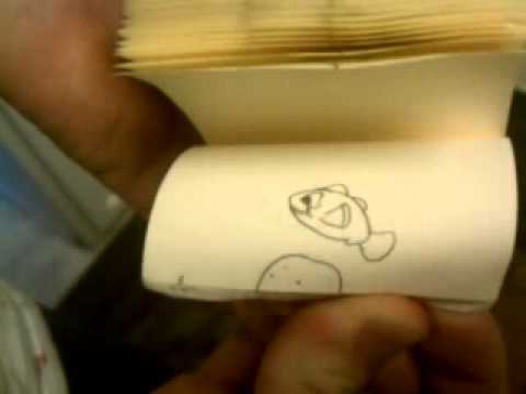 Flipbook animation- fish - YouTube