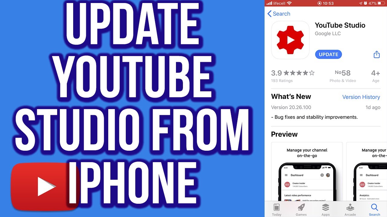 How to Update YouTube Studio From IPhone - YouTube