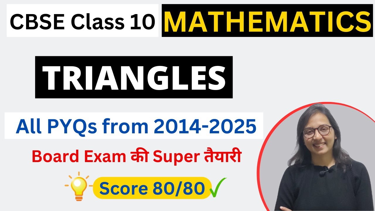 CBSE Class 10th Mathematics Chapter- Triangles Previous Years Questions ...