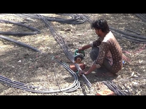 Iron rod/bar cutting for column foundation | 6 mm iron bar cutting by ...