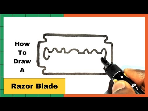 How To Draw A Razor Blade | Razor Blade Drawing Very Easy | Easy ...
