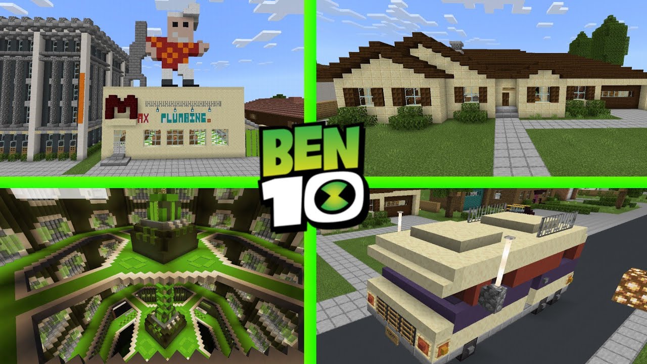 SAIU! MELHOR MAPA DO BEN 10 PARA MINECRAFT PE ! - YouTube