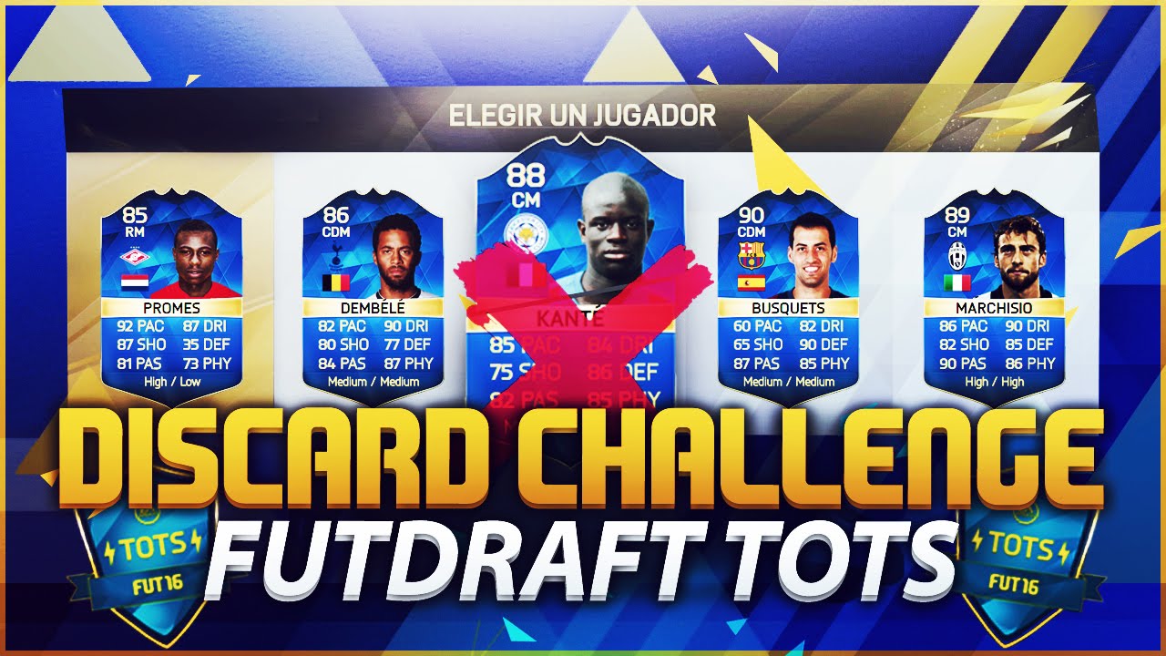 TOTS FUT DRAFT | DISCARD CHALLENGE KANTE TOTS | CACHO01 - YouTube