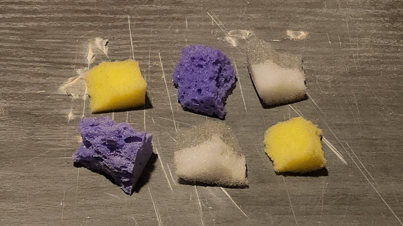 ASMR Mini Monday Dry Sponge Bits Ripping - YouTube