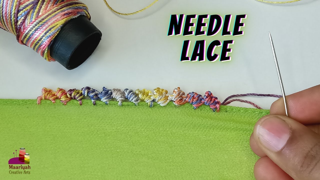 Easy Needle Lace for Beginners | How to Make Lace Using Needle - 347 ...