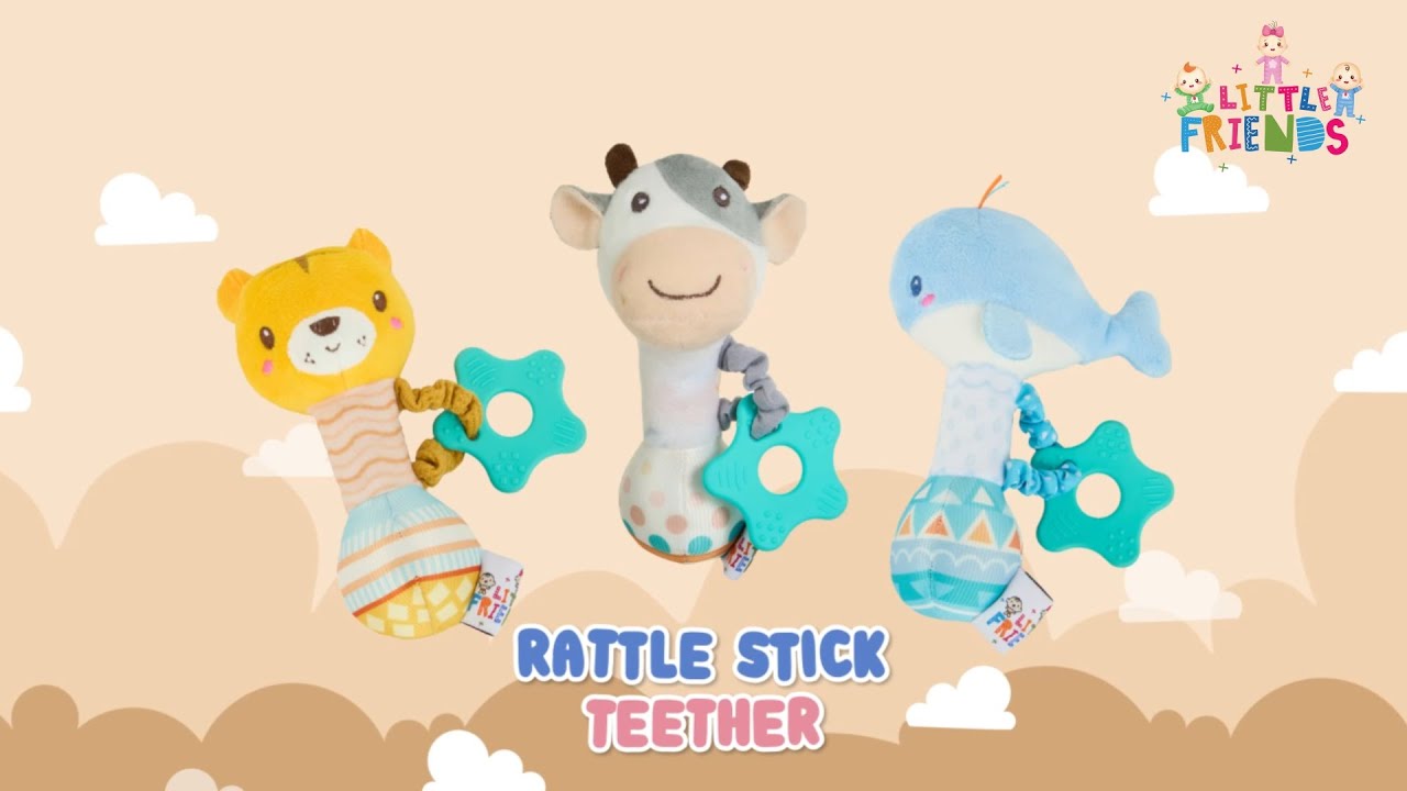 Rattle Stick Teether Tiger LFR2171 - YouTube