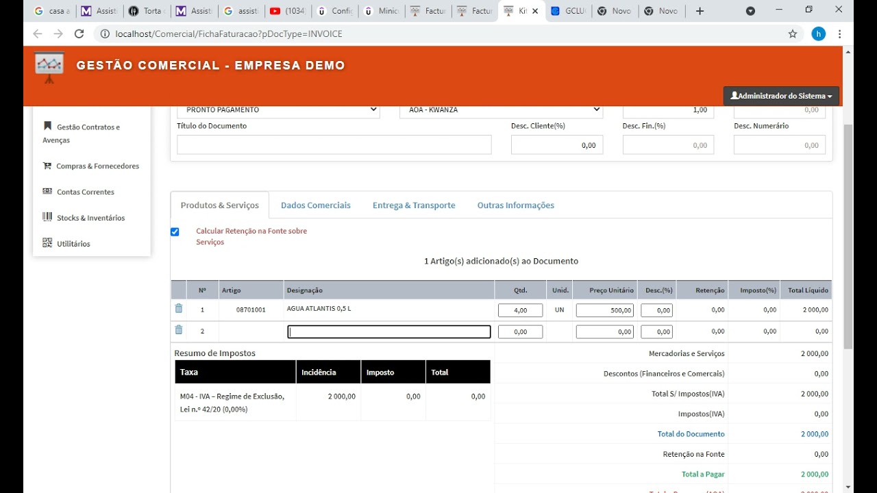 Como fazer uma factura e Proforma. - YouTube